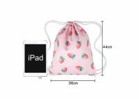 China customized Pink digital full Printed Drawstring Backpack With Adjustable Straps for sale