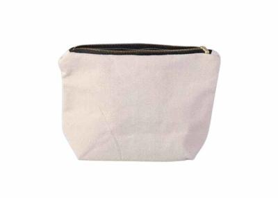 China Customized Logo 12oz natural Cotton Toiletry Bag With Silk Screen Printing for sale
