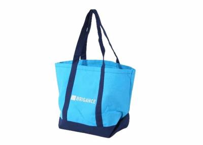 China Customized Logo Cotton Tote Bag in Blue for Shopping and Promotional Use for sale