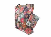 China Eco Friendly RPET Foldable Tote Bag with Waterproof Coating PP Webbing Handle Full Printing Design for sale
