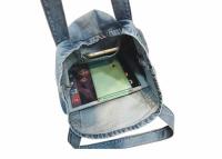 China Customizable Fashion Blue Denim Tote Shopping Bags Custom Logo for sale