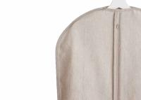China Custom Logo Dustproof Cotton Linen Suit Garment Bag With Hanger Slot for sale