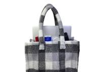 China Checked Polyester Tote Bags For Eco Friendly Digital Printing for sale