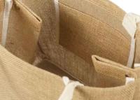 China Eco-friendly Durable Jute Shopping Tote Bag With Custom Logo Print for sale