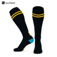 China Knee High Mens Grip Football Socks Anti Slip Compression Soccer Socks Custom Logo for sale