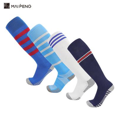 China Breathable Knee High Cotton Athletic Football Socks Anti Slip Mens Football Grip Socks for sale