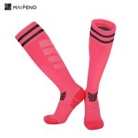 China Compression Knee High Athletic Football Socks Colourful Anti Slip Soccer Socks for sale