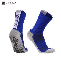 China Embroidery Sports Soccer Socks Men Anti Slip Grip Football Socks Custom Logo for sale