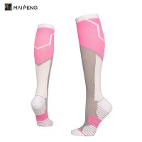 China Fancy Female Compression Sports Socks Breathable Graduated Compression Socks for sale