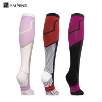 China Fancy Female Compression Sports Socks Breathable Graduated Compression Socks for sale
