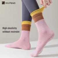 China Colorful Fitness Gym Non Slip Yoga Socks Women Pilates Crew Grip Socks for sale