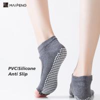 China Cotton Open Toe Yoga Socks Non Slip Women's Pilates Grip Socks for sale