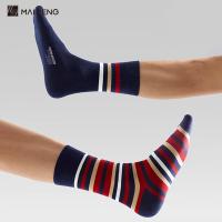 China Custom Striped Plaid Casual Breathable Socks Cotton Luxury Socks For Men for sale
