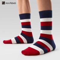 China Custom Striped Plaid Casual Breathable Socks Cotton Luxury Socks For Men for sale