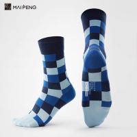 China Custom Striped Plaid Casual Breathable Socks Cotton Luxury Socks For Men for sale