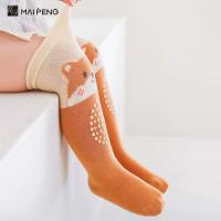 China Cute Cartoon Pattern Custom Knee High Socks Cotton Non Slip Baby Stockings for sale