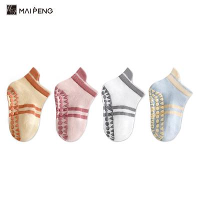 China Thin Unisex Kids Cotton Socks Breathable Mesh Anti Slip Ankle Socks for sale