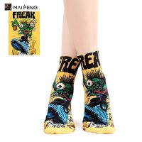China Custom Logo Sublimation Printed Socks Polyester 3D Printed Socks for sale