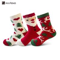 China Christmas Indoor Warm Home Socks Knitted Thick Warm Fuzzy Socks for sale