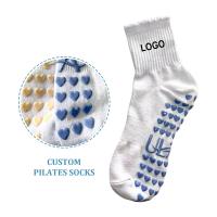 China Colorful Girls Pilates Ruffle Socks Gym Anti Slip Yoga Heart Grip Socks for sale