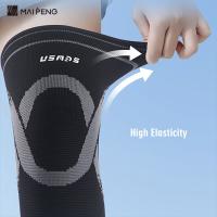 China Breathable Elastic Knee Support Compression Sports Protective Knee Sleeve for sale