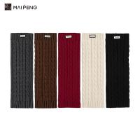 China Winter Trendy Women Leg Warmers Woven Labels Cable Knit Leg Warmers Socks for sale