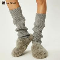 China Women Luxury Cashmere Leg Warmers Soft And Thermal Winter Knitted Leg Warmer for sale