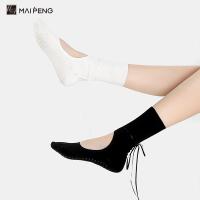 China Straps Design Anti Slip With Open Instep Yoga Socks Women'S Pilates Crew Grip Socks for sale