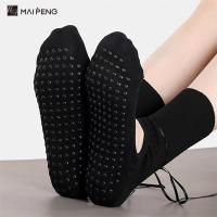 China Straps Design Anti Slip With Open Instep Yoga Socks Women'S Pilates Crew Grip Socks for sale