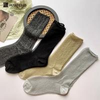 China Ladies' Fashion Shiny Gold Silver metallic Yarn Socks Trendy Glittery Slouch Socks for sale