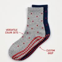 China Custom Polka Dot Soft Cotton Non Slip Pilates Socks for sale