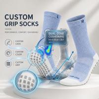 China Custom Non Slip Men'S Soccer Socks Breathable Comfort Sports Training Grip Socks for sale