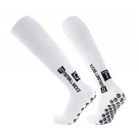 China Anti-Blister Arch Support Graduated Compression Football Socks Cushioned Athletic Knee High Soccer Grip Socks for sale