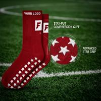 China Anti-Bacterial Seamless Toe Quick-Dry Football Socks Breathable Soccer Crew Athletic Performance Grip Socks for sale