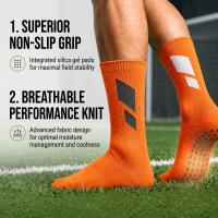 China Eco-Friendly Recycled Thermal Winter Football Socks Team Bulk Warm Fleece Lined Soccer Training Grip Socks for sale