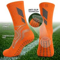 China Eco-Friendly Recycled Thermal Winter Football Socks Team Bulk Warm Fleece Lined Soccer Training Grip Socks for sale