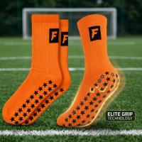 China Anti-Bacterial Seamless Toe Quick-Dry Football Socks Breathable Soccer Crew Athletic Performance Grip Socks for sale