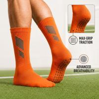 China Eco-Friendly Recycled Thermal Winter Football Socks Team Bulk Warm Fleece Lined Soccer Training Grip Socks for sale