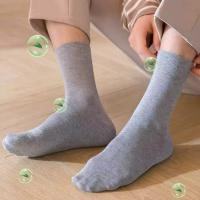 China Custom Logo Bamboo Cotton Crew Socks Wholesale Factory Direct Sustainable Unisex Casual Socks for sale