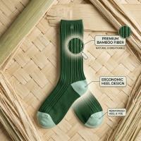 China Ultra Soft 80% Bamboo Fiber Crew Socks Breathable Eco Friendly Comfort Daily Casual Socks for sale