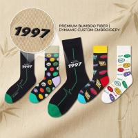 China Custom Logo OEM Bamboo Fiber Crew Socks Wholesale Factory Direct Sustainable Unisex Socks for sale