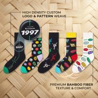 China Custom Logo OEM Bamboo Fiber Crew Socks Wholesale Factory Direct Sustainable Unisex Socks for sale