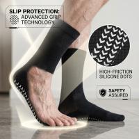 China Hospital Elderly Non Slip Socks Diabetic Non Binding Anti Skid Fall Prevention Socks for sale