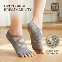 China Non Slip Toe Cover Liner Socks Toeless Forefoot Five Toe Separator Yoga Pilates Ballet Grip for sale