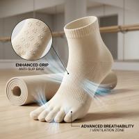 China Eco Friendly Bamboo Organic Cotton Non Slip Yoga Socks Sustainable Recycled Grip Socks for sale