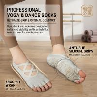 China Non Slip Toe Cover Liner Socks Toeless Forefoot Five Toe Separator Yoga Pilates Ballet Grip for sale