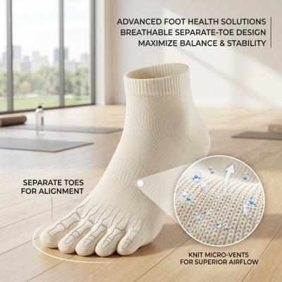 China Eco Friendly Bamboo Organic Cotton Non Slip Yoga Socks Sustainable Recycled Grip Socks for sale