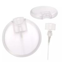 China Empty 20ml Plastic Perfume Card Fine Mist Spray Bottle Transparent Refillable Round for sale