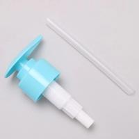 China Light Blue 28/410 Lotion Dispensing Pump Spiral Soap Liquid Body Wash for sale