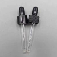 China 30ml 50ml Essential Oil Dropper Bottle Black Frosted Square for sale